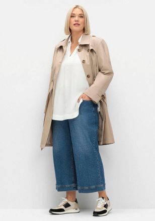 Sheego Klassische Bluse Tunika Langarm