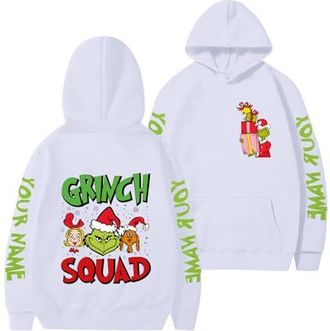 Generic Le Grinch Sweat Femme A Capuche Chaud Plaid Oversize Adulte Sweatshirts Pilou Femmes Noël Pyjama Pulls Sweet Moche Hiver The 2025 Polaire Vetement Pul
