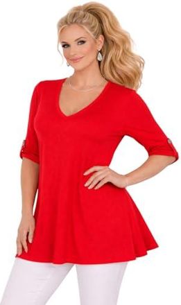 Eye Catch Plus - Tunique Basique col en V - Shellie - Femme - Grandes Tailles