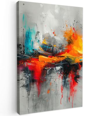 MuchoWow © Leinwandbild Klein 20x30 cm Mini Dekoration Wohnzimmer Bilder Pictures Wall Decoration Living Room Wohnungs Deko Moderne Bild Modern - Kunst - Orang