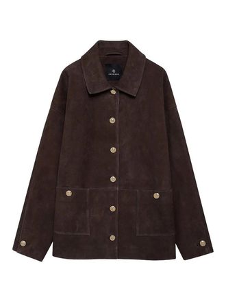 Anine Bing Manteau En Cuir - Marron
