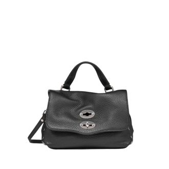 Zanellato Schwarze Geh&auml;mmerte Leder Babytasche - - Bags - Damen - Schwarzk - ONE SIZE