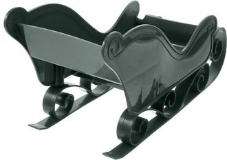 Valiclud Miniatur Weihnachtsschlitten Deko aus Kunststoff Kompakter Weihnachts Schlitten Anhänger für Tisch und Fotohintergrund Langlebige Weihnachtsdekoration