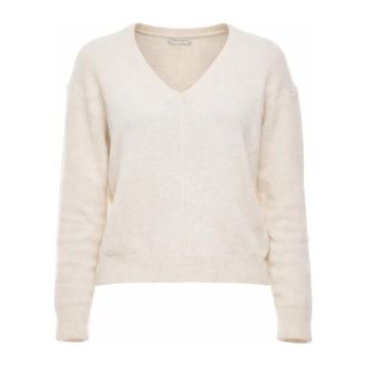Transit Par-Such Milk V-Neck Alpaka-Mischpullover - - Knitwear - Damen - Wei&szlig; - XL