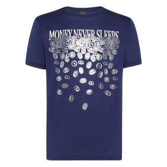 Billionaire Boys Club T-shirt Round Neck SS Money - - Tops - Herren - Blau - XS