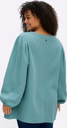 Sheego Klassische Bluse Tunika Langarm