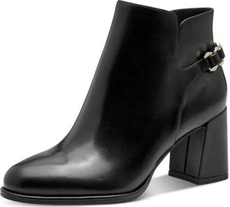 Tamaris Damen Boot Heel 1-25346-45, Bottines pour femme, noir, 39 EU, Noir, 39 EU