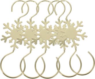 Valiclud 10 St&uuml;ck Metall Aufh&auml;ngehaken Weihnachtsstrumpfhalter f&uuml;r Kaminsims Goldfarbene Weihnachtsbaum Haken Wiederverwendbar f&uuml;r Weihnachtsdeko und Lichterke