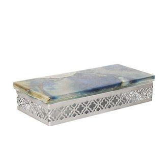 Belssia Box, Stein, Blau, 19 x 8 x 4 cm