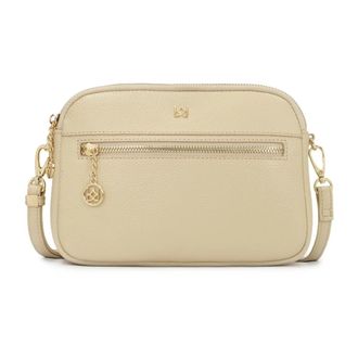 Kazar Cremefarbene Ledertasche mit 3 F&auml;chern - - Bags - Damen - Beige - ONE SIZE