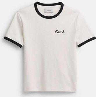 Coach Signature-Ringer-T-Shirt