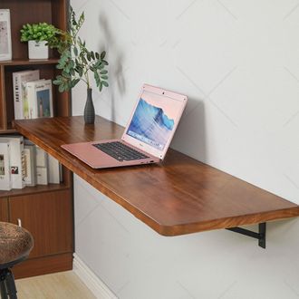 Generic Schreibtisch Klappbar Computertisch Stabil B&uuml;rotisch Wand,Arbeitsplatz Mit Schwebendem Wandregal,f&uuml;r B&uuml;ro,Zuhause,K&uuml;che,Arbeitszimmer,Balkon(100x40cm(
