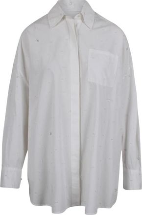 Giuseppe Di Morabito Femme, Blouses et Chemises, Blanc, Taille: 38 FR Chemise Orn&eacute;e de Cristaux