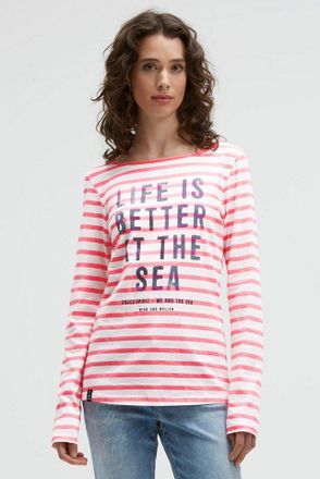 soccx Rundhalsshirt mit U-Boot-Ausschnitt