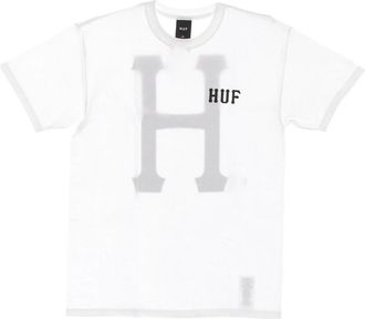 HUF Klassisches Wei&szlig;es T-Shirt mit Bedrucktem Logo - - Tops - Herren - Wei&szlig; - XL