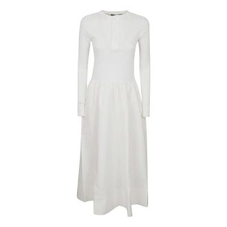Polo Ralph Lauren Femme, Robes, Bleu, Taille: 40 FR Henley Midi Dress