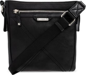 Iceberg sac porté épaule en cuir à fermeture zippée - Noir