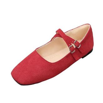 Generic Mary Jane Chaussures d&eacute;contract&eacute;es &agrave; enfiler pour femme - Couleur unie - &Eacute;l&eacute;gantes - Classiques - Confortables - Avec sangle &agrave; boucle - Pour le bureau