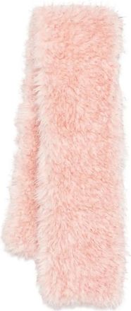 Ganni faux-fur scarf - Rosa