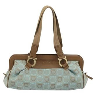 Ferragamo Pre-owned Leather Shoulder Bag - - Pre-owned - Damen - Grau - ONE SIZE