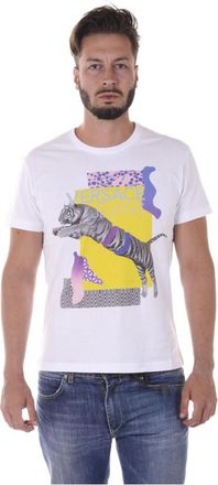 Versace Jeans Couture Homme, Tops, Blanc, Taille: M T-shirt Mercury Jersey