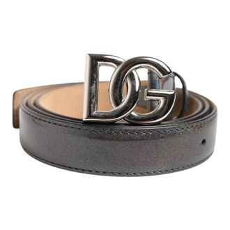 Dolce & Gabbana Homme, Accessoires, Gris, Taille: 85 CM Classic DG Logo Belt