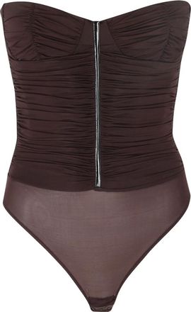 Elisabetta Franchi Body en jersey stretch - Femme - Tops - Brun - Taille: 40 FR