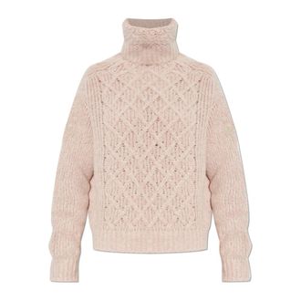 Moncler Alpaka-Mischung Rollkragenpullover - - Knitwear - Damen - Rosa - XS