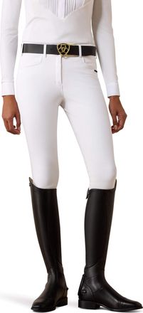 Ariat Womens Compel Knee Patch Riding Breeches in White, Size 36, by Ariat