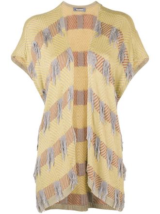 Issey Miyake 80s sleeveless cardigan - Jaune