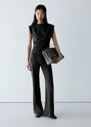 Mango TROUSERS ISA gris - Femme - XXS - MANGO