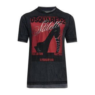 Dsquared2 T-Shirt mit Logo - - Tops - Herren - Grau - M