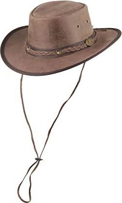 Scippis Scippis Chapeau en Cuir Henbury pour Homme Traveller (L (58-59 cm) - Marron)