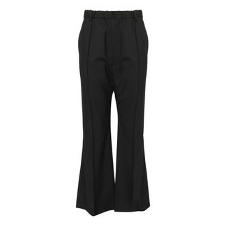 Marni Schwarze Wollhose Elastischer Bund - - Trousers - Herren - Schwarzk - L
