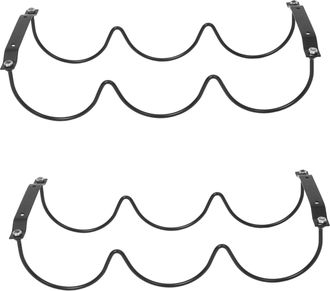 Cabilock 2 St&uuml;cke Kreativer Schmiedeweinstand Weinhalter der Arbeitsplatte K&uuml;chenweinregal Bar Weinorganisator Metallweinhalter Black