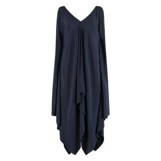Gianluca Capannolo Seidenes R&uuml;schenkleid Asymmetrischer Saum - - Dresses - Damen - Blau - M