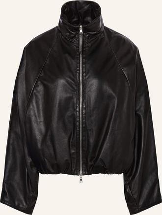 Utzon Utzon Leder-Blouson Jacke Jusa schwarz
