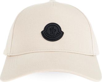Moncler Homme, Accessoires, Beige, Taille: ONE Size Casquette de baseball en gabardine de coton