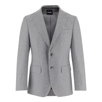 HUGO BOSS Einreiher-Sakko aus Woll-Stretch-Mix - - Jackets - Herren - Grau - 2XL