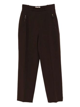 Hermès pantalon à coupe longue (années 1990-2000) - Marron