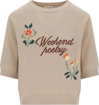 Max Mara Haut en maille Fiacre Fiore - Femme - Pulls - Beige - Taille: 40 FR