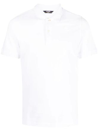 K-Way polo &agrave; patch logo - Blanc