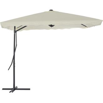 vidaXL vidaXL Parasol dext&eacute;rieur avec poteau en acier 250 x 250 cm Sable