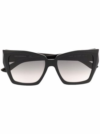 Karl Lagerfeld lunettes de soleil &agrave; monture oversize - Noir