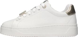 Guess Femme, Chaussures, Blanc, Taille: 41 EU Leather Baskets