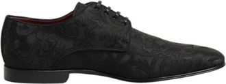 Dolce & Gabbana Homme, Chaussures, Bleu, Taille: 39 EU Mv7985-P Chaussures habill&eacute;es Derby &agrave; lacets en brocart