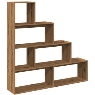 vidaXL Vidaxl - &Eacute;tag&egrave;re s&eacute;paratrice de pi&egrave;ce 4 niveaux 143,5 x 29 x 143,5 cm - Bois ding&eacute;nierie ch&ecirc;ne artisanal - Capacit&eacute; 70 kg - Conception escalier