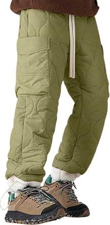 Generico WAZHAKU Pantalon de jogging dextérieur coupe-vent - Pantalon matelassé épais - Pantalon matelassé - Pantalon matelassé - Pantalon de ski en peluche ch