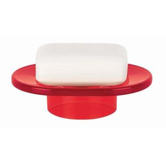 MSV Spirella 10.16424 Seifenschale Nyo-Acryl, Clear-red