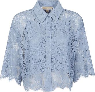 Michael Kors Femme, Blouses et Chemises, Bleu, Taille: 38 FR Chemises